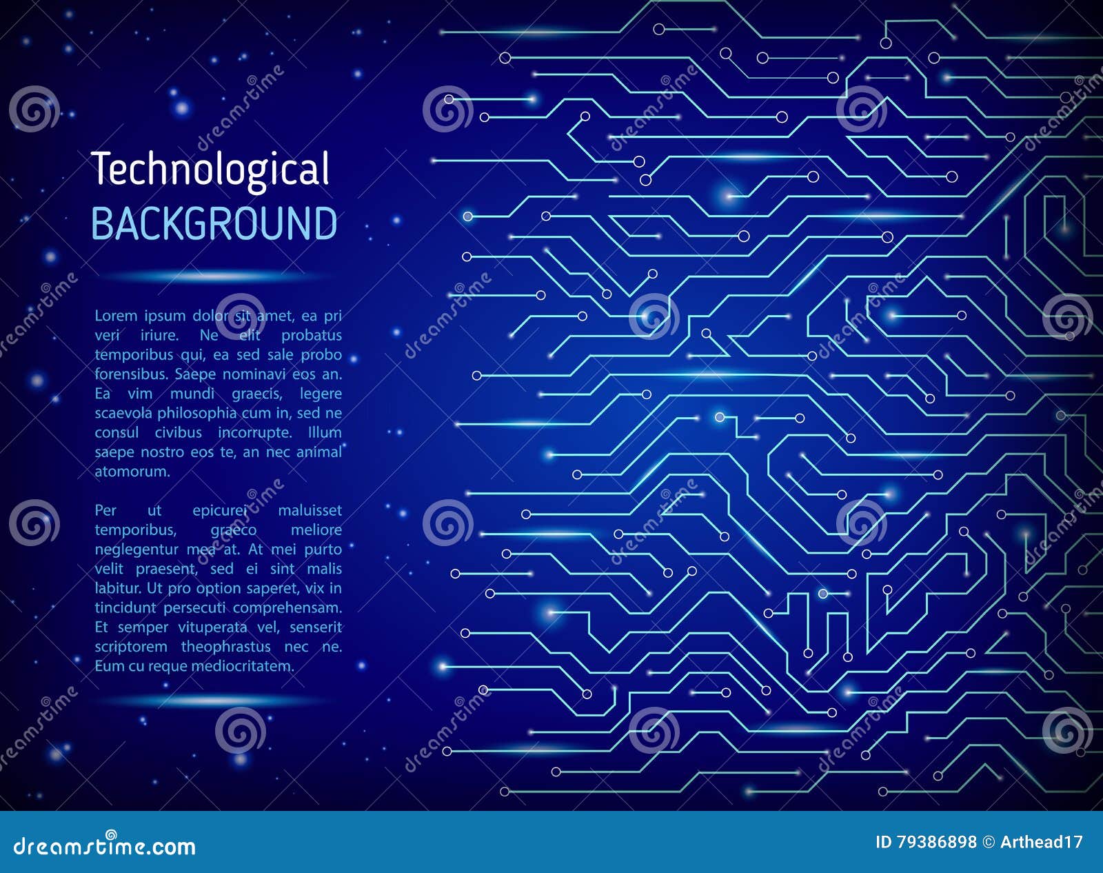 Technological Vector Background Stock Vector - Illustration of concept ...