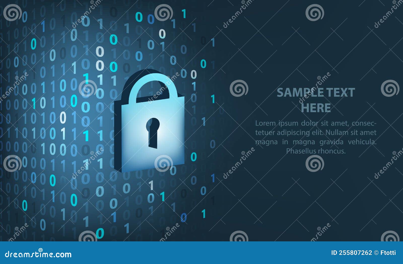 Technological Vector Background for Security System with 3d Lock. Stock ...