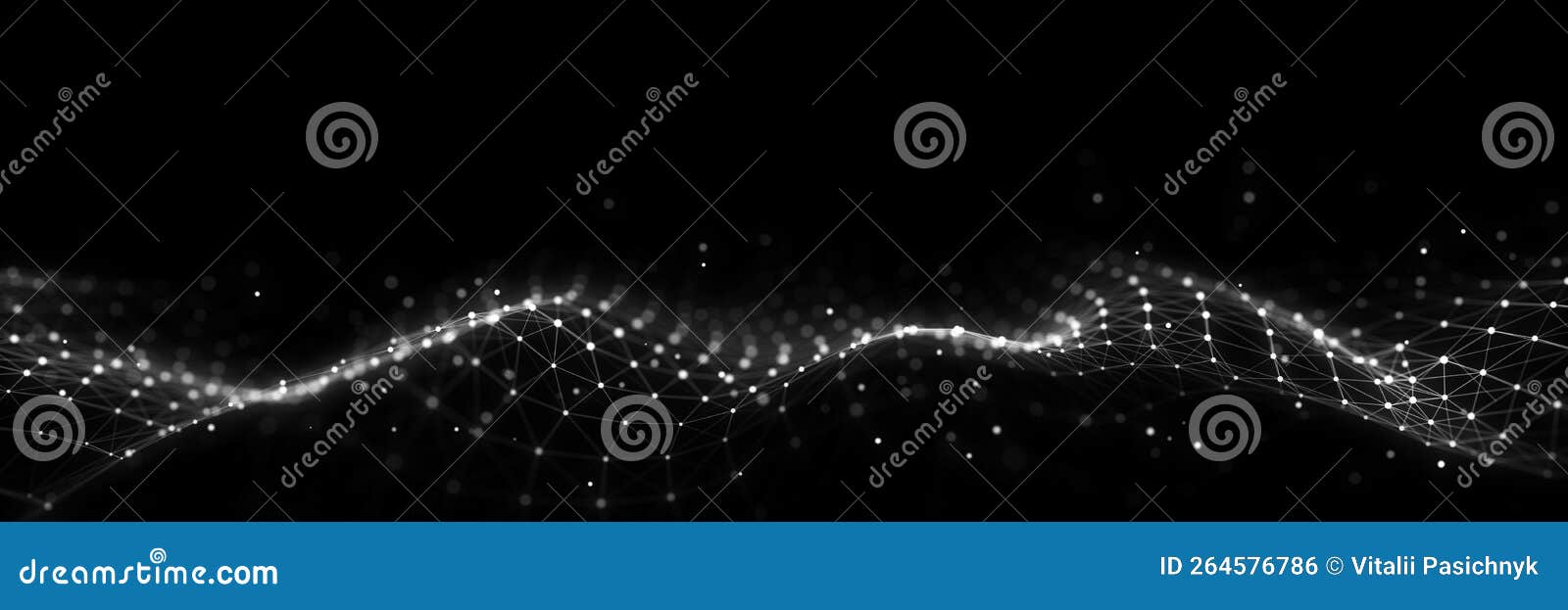 Technological Wave of Dots and Lines. Technology Background Concept ...