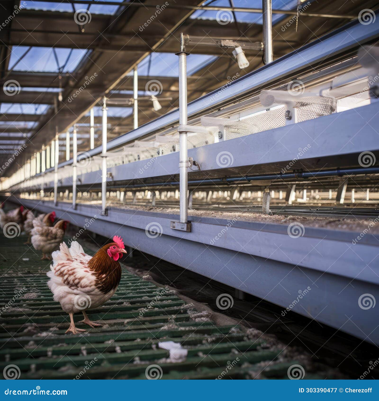Technologically Advanced Chicken Farm Stock Image - Image of ...