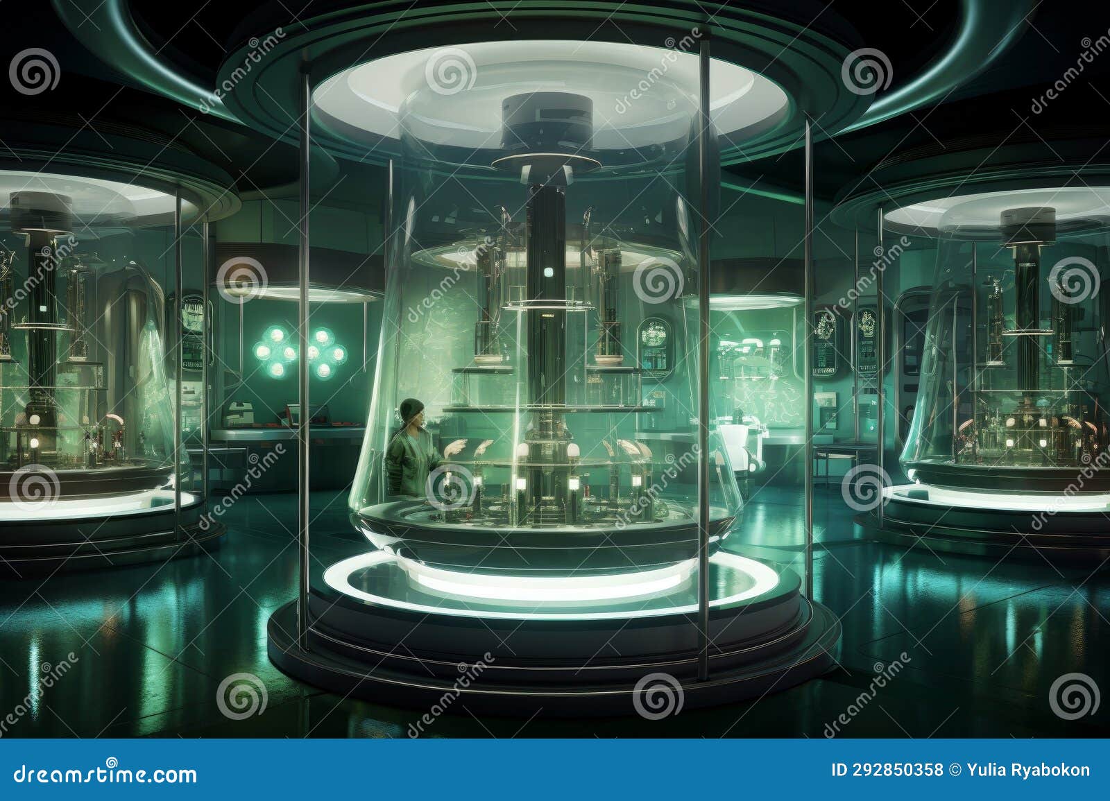 Technologically-advanced Futuristic Lab in Light. Generate Ai Stock ...