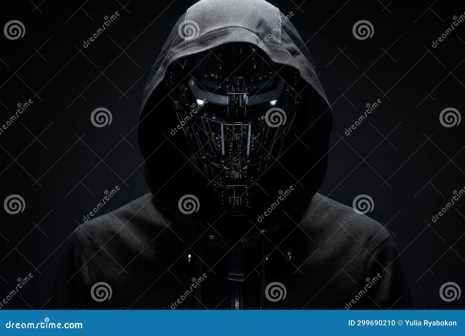 Technologically-advanced Hacker Portrait Robot. Generate Ai Stock Photo ...