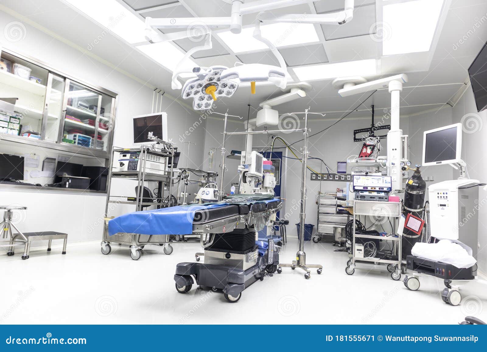Technologically Modern Operating Room with Advanced Equipment and ...