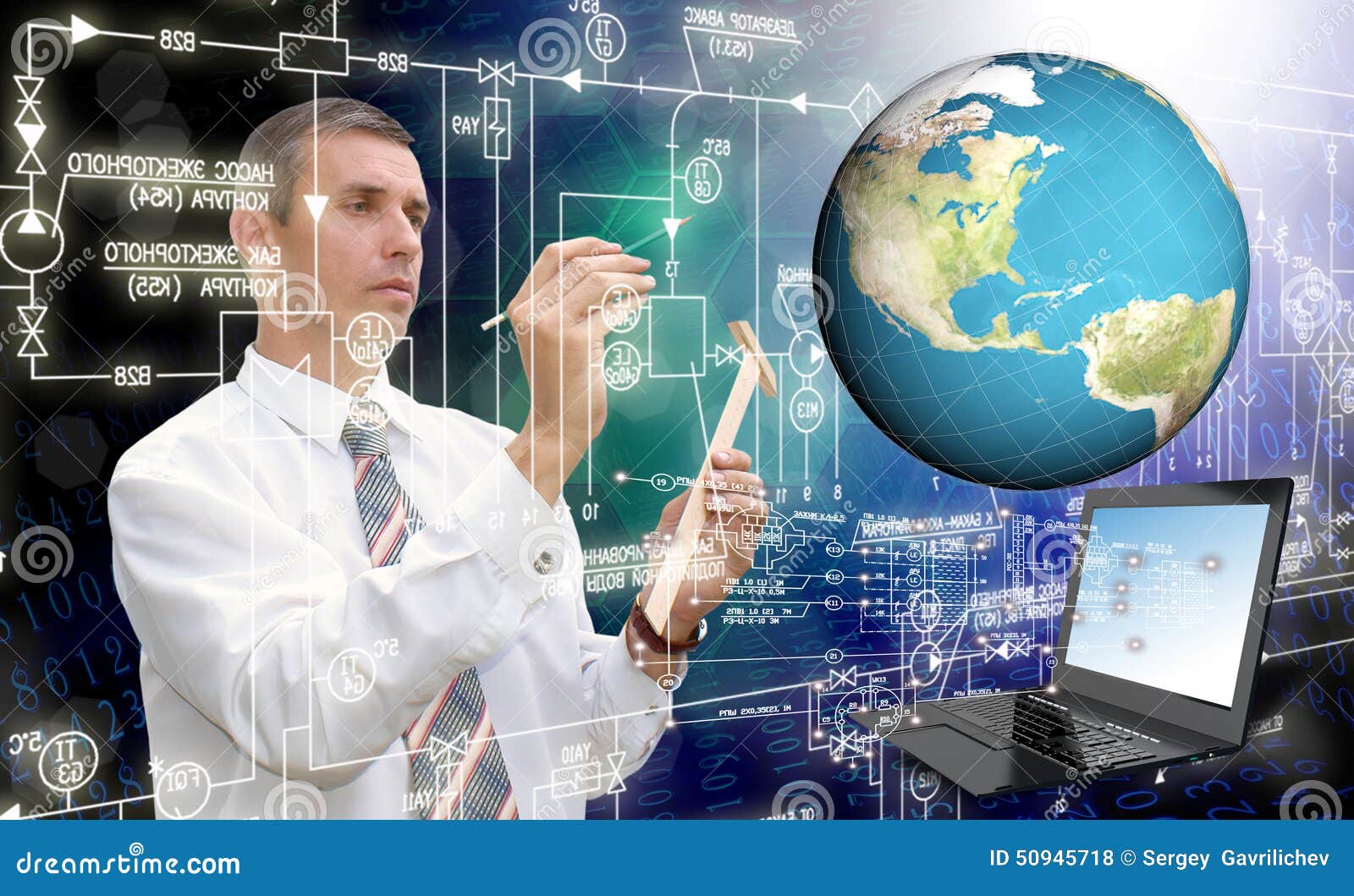 Technologie D'Internet De Connexion De Mondialisation Photo stock ...