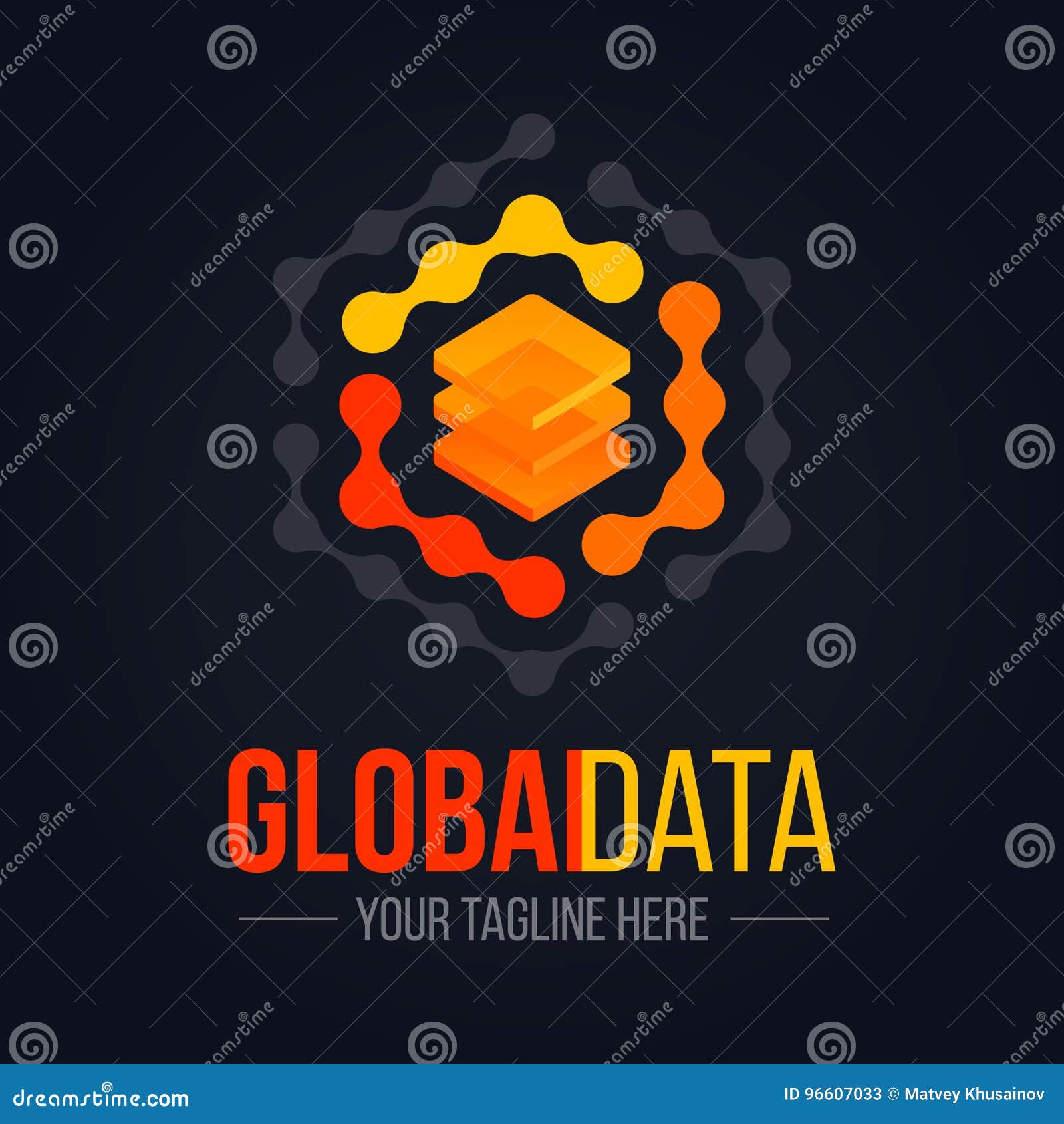 Technologie-Daten-Server-Logo Vektor Abbildung - Illustration von ...