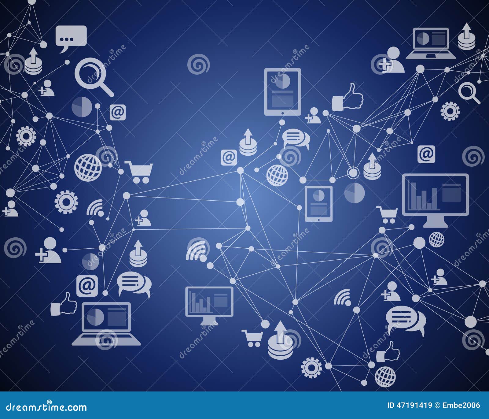 Technologie-Internetanschluss Vektor Abbildung - Illustration von ...