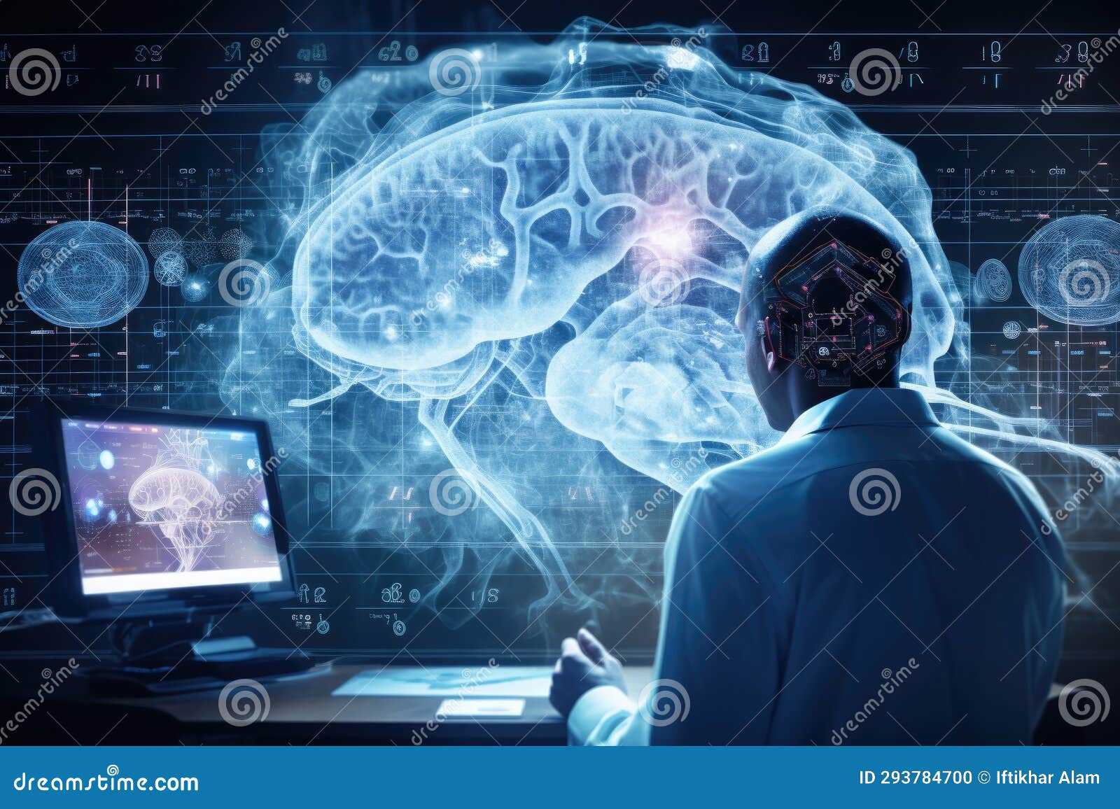 Technologies for Brain. Mixed Media. Mixed Media Stock Illustration ...