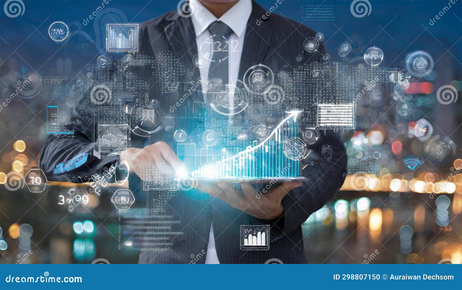 Technologies in Business. AI Generated Stock Illustration ...