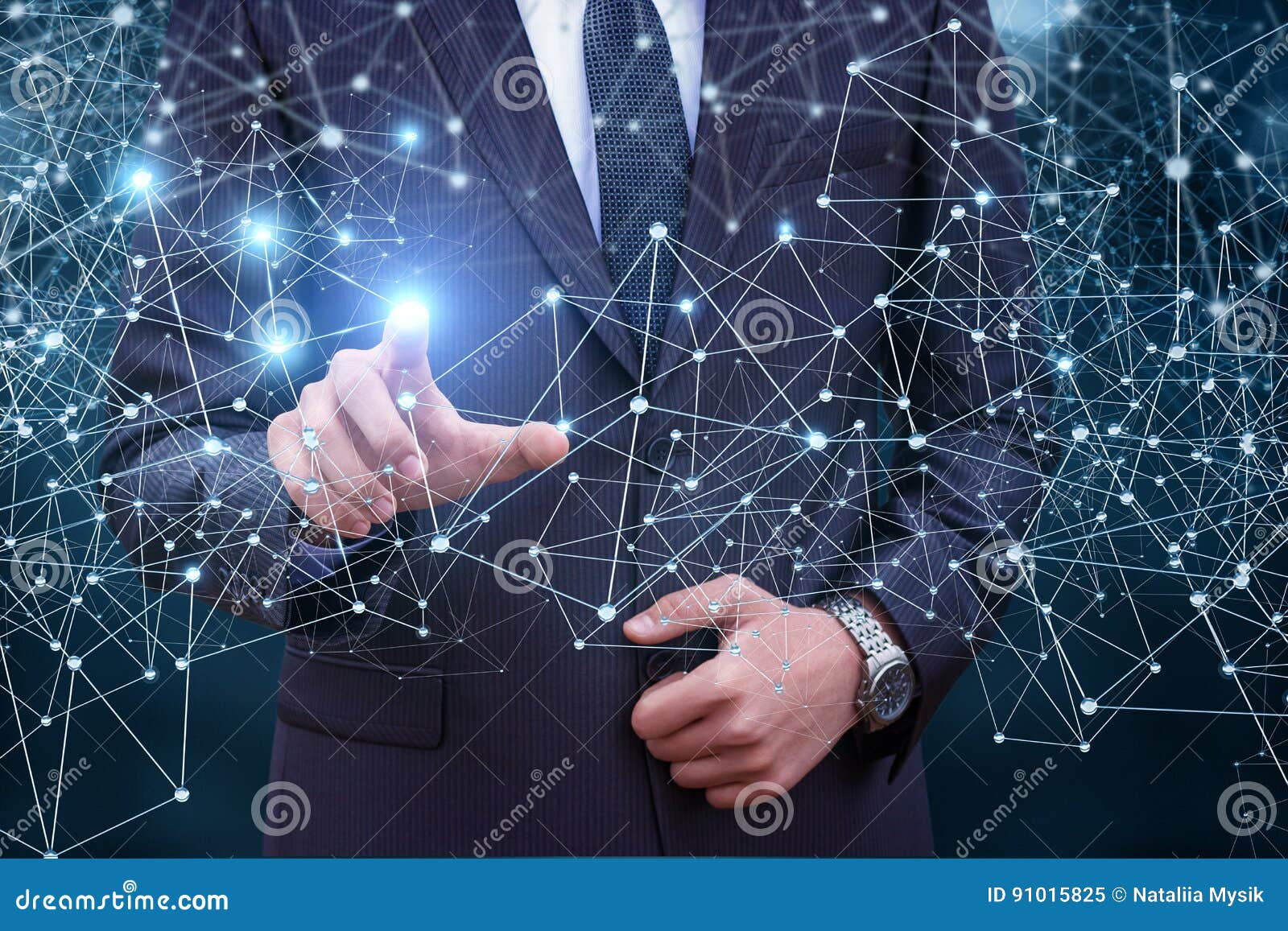 Technologies for Connecting Business People. Stock Image - Image of ...