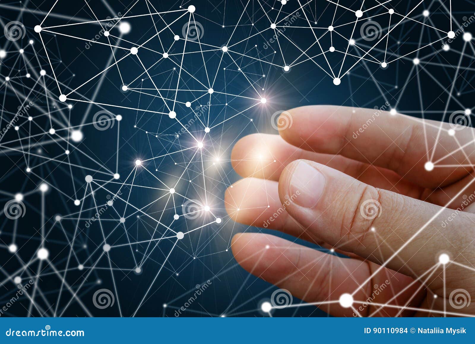 Technologies for Connecting People. Stock Photo - Image of hand ...