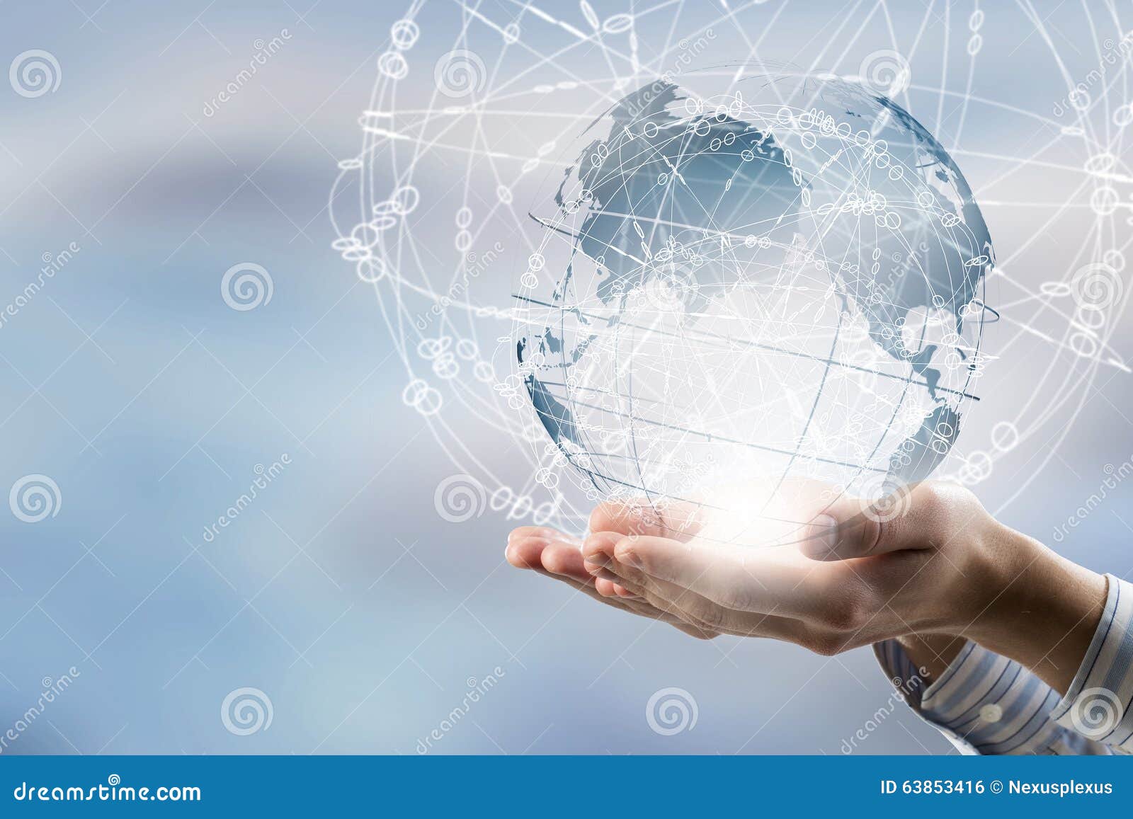 Technologies Connecting the World Stock Photo - Image of person ...