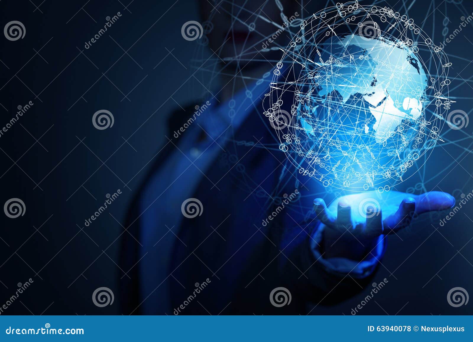 Technologies Connecting the World Stock Photo - Image of hand, science ...