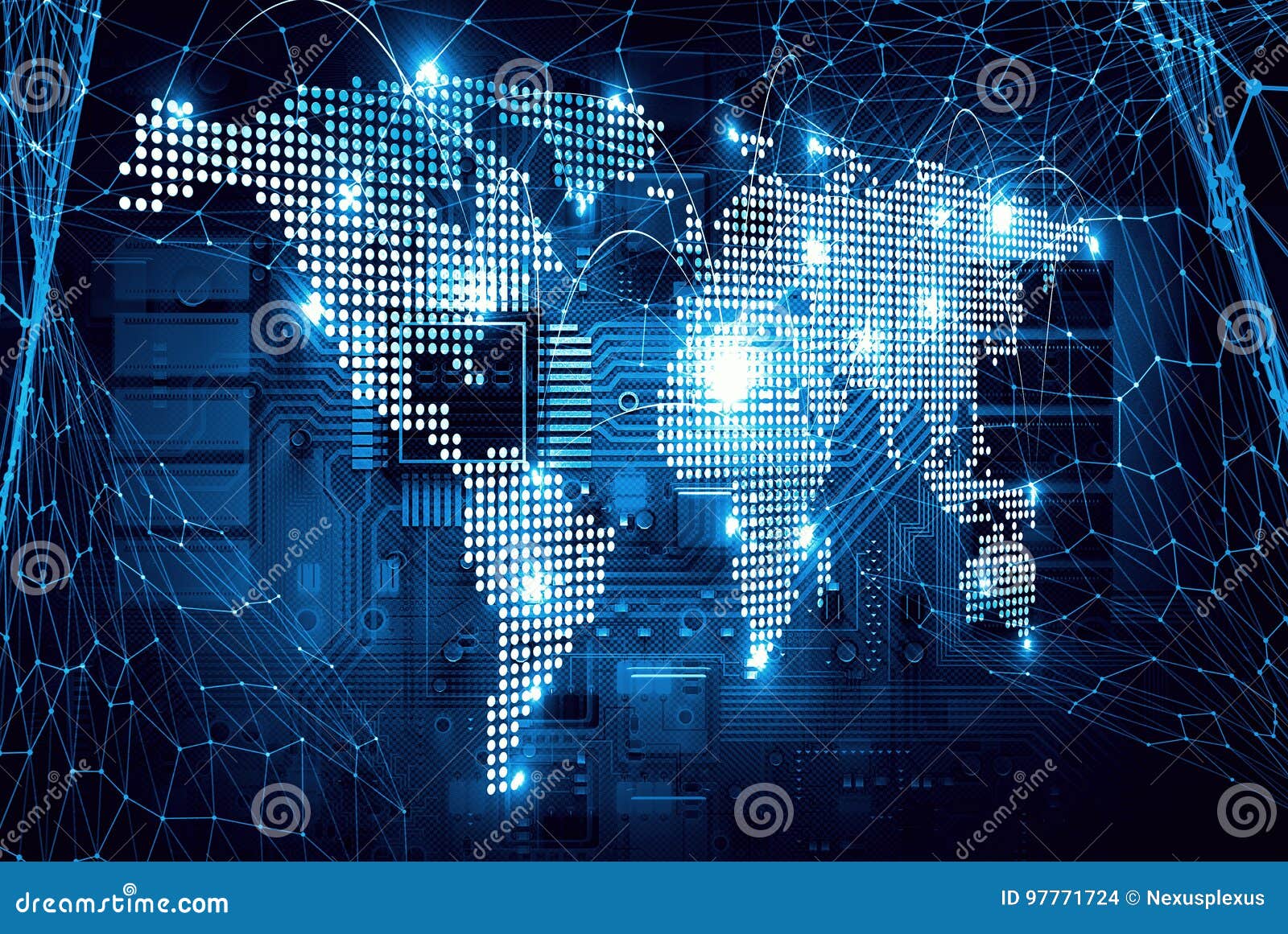 Technologies Connecting the World Stock Photo - Image of electronics ...