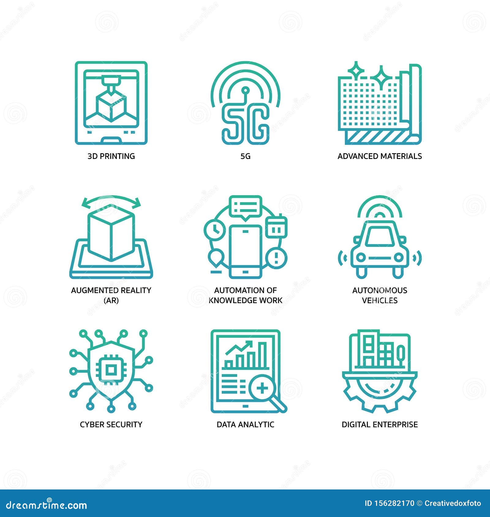 Disruption Icon Set. Monochrome Sign Collection With Innovation, Big ...