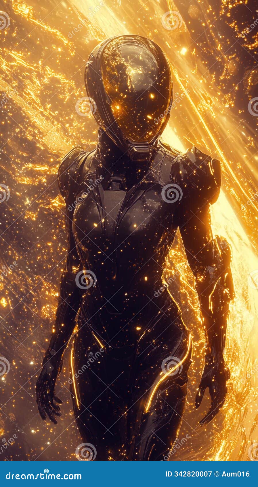 Technologies of the Future an Astronaut is Flying in the Atmosphere of ...