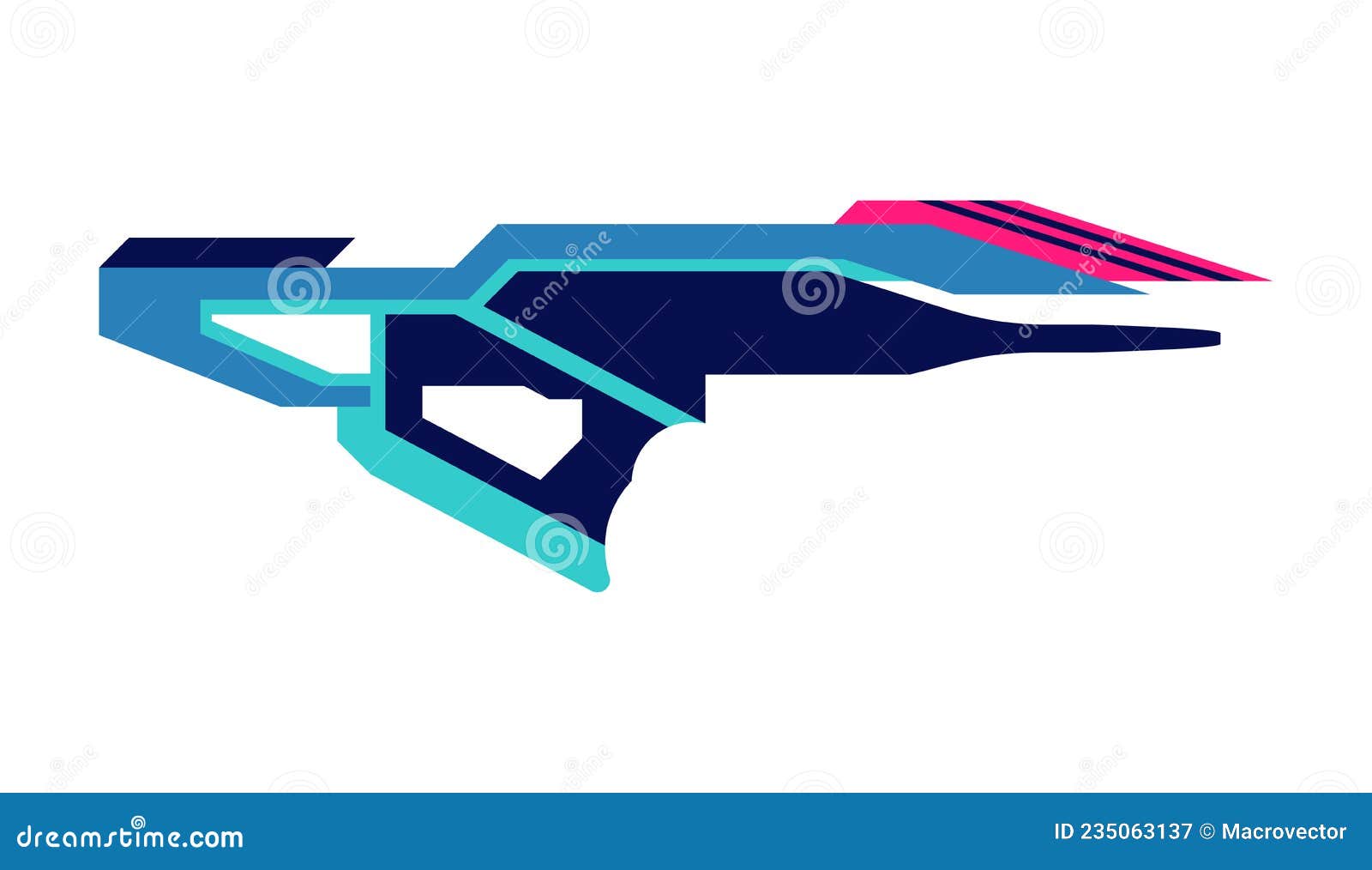 Laser Gun Future Composition Stock Vector - Illustration of creative ...