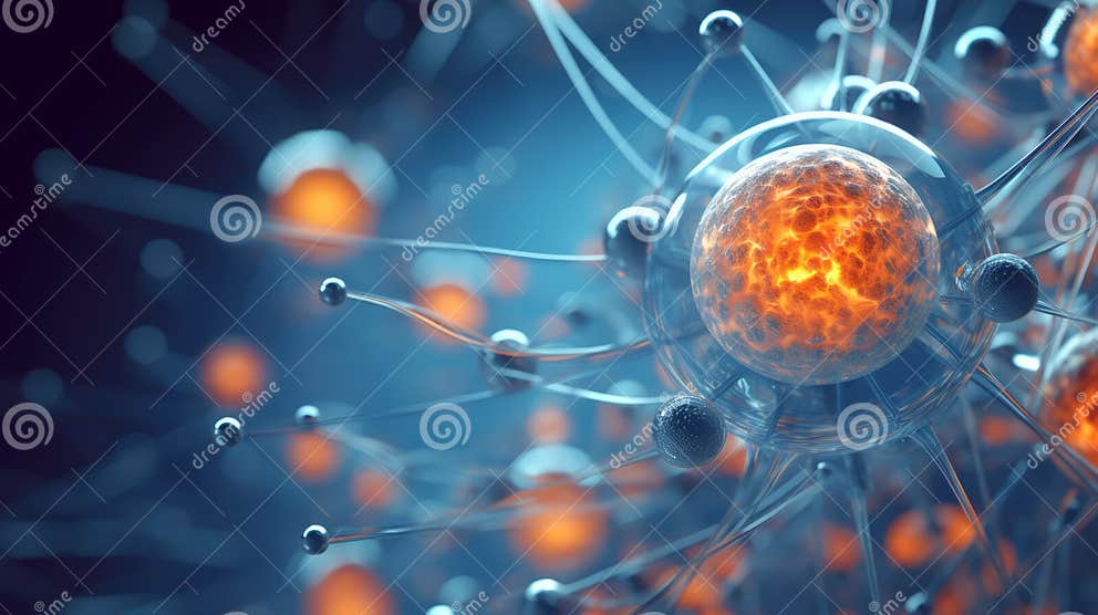 Technologies of the Future. Computer Bio Structure Stock Illustration ...