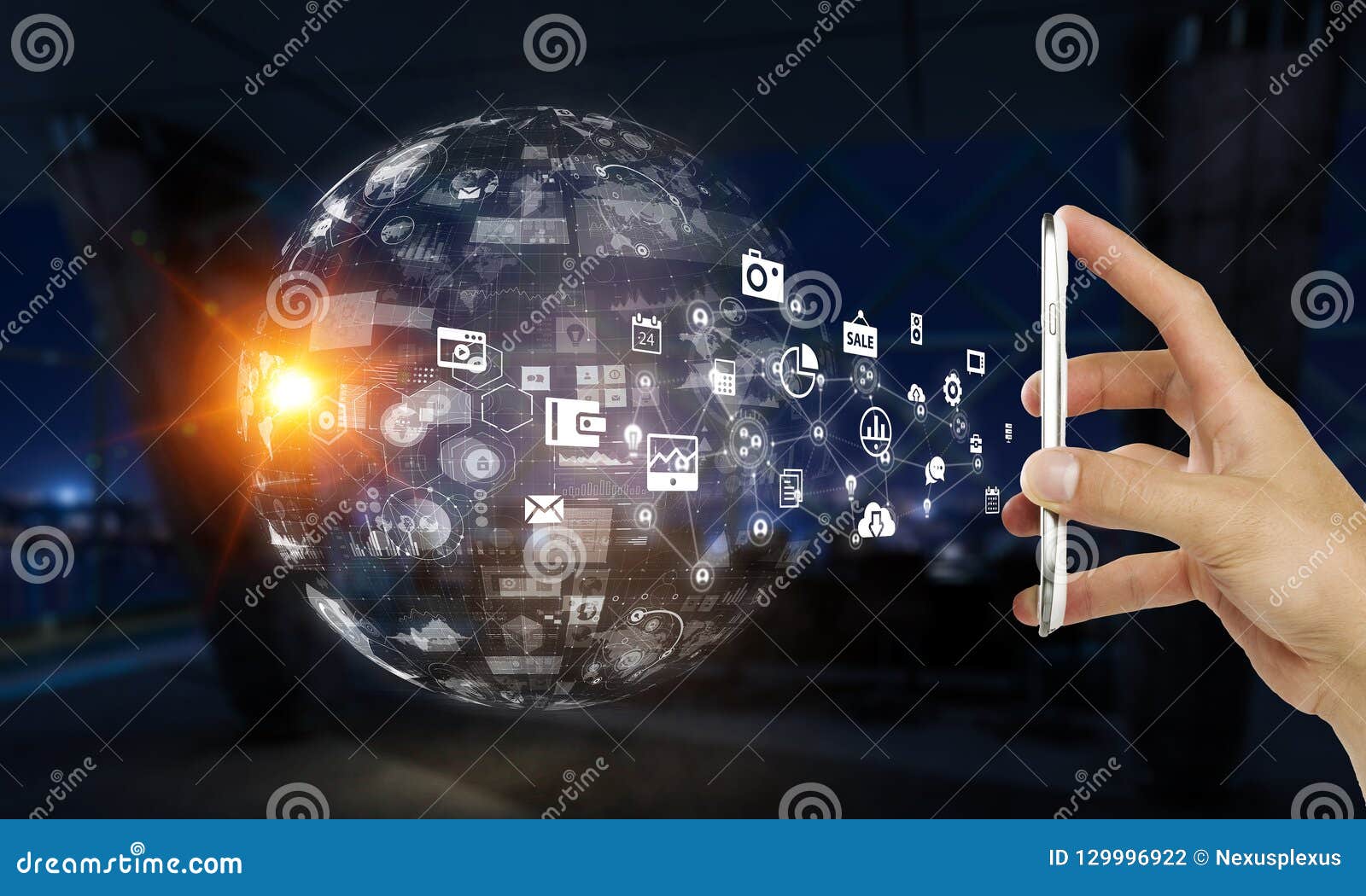 Technologies for Global Communication Stock Photo - Image of technology ...
