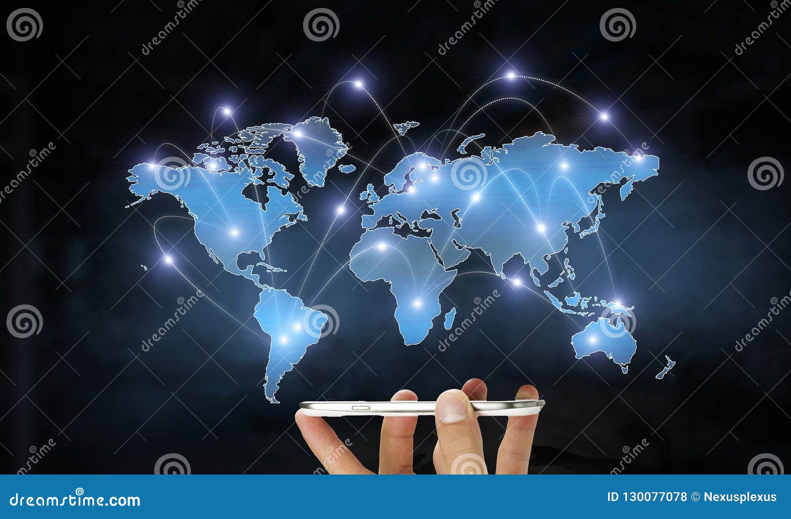 Technologies for Global Communication Stock Photo - Image of screen ...