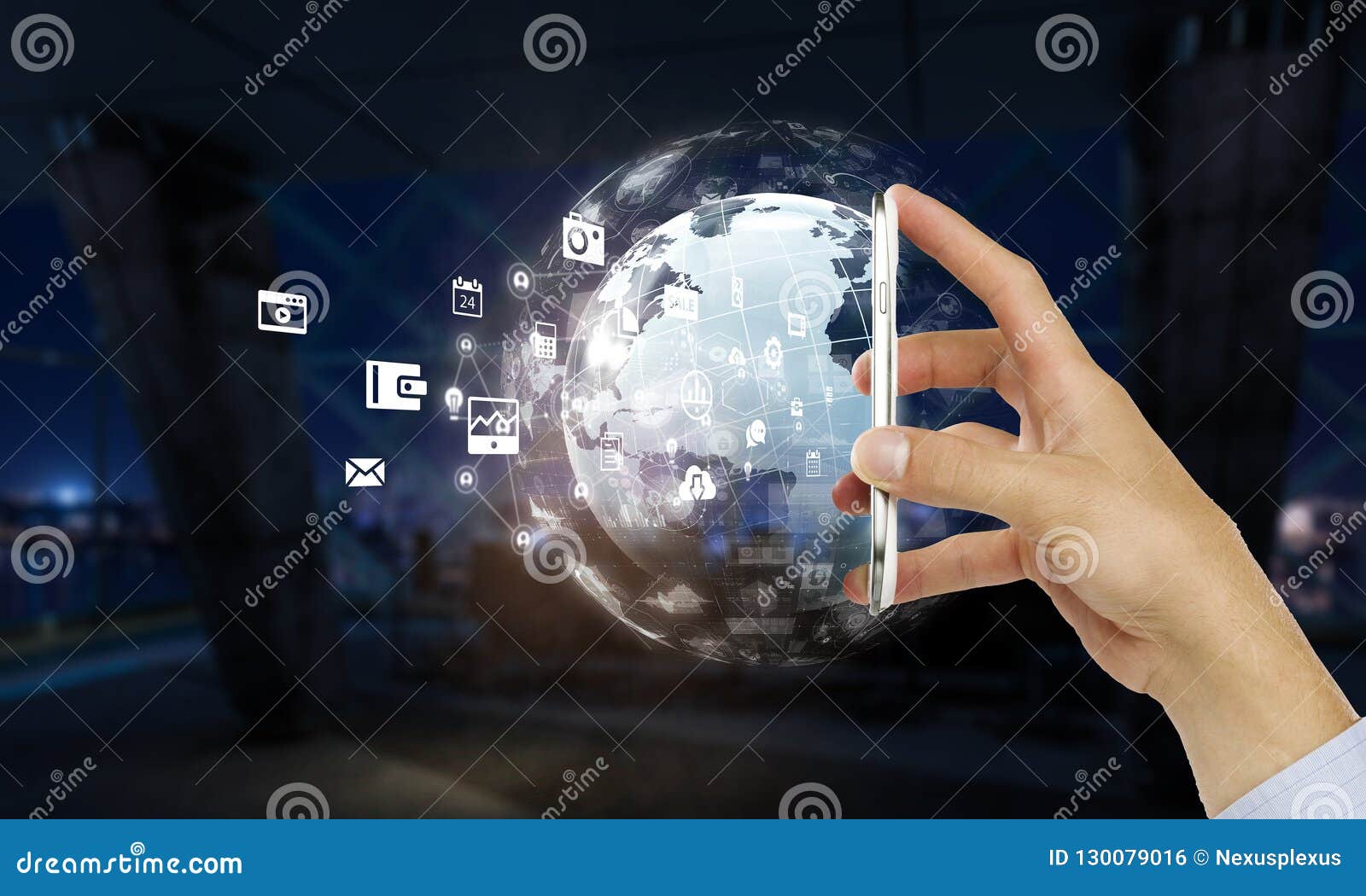 Technologies for Global Communication Stock Photo - Image of pointing ...