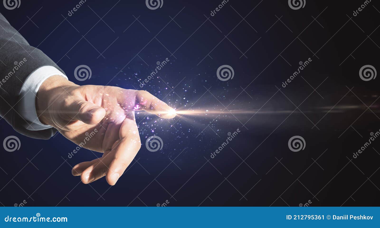 Technologies and Innovation Concept with Businessman Hand Touching ...