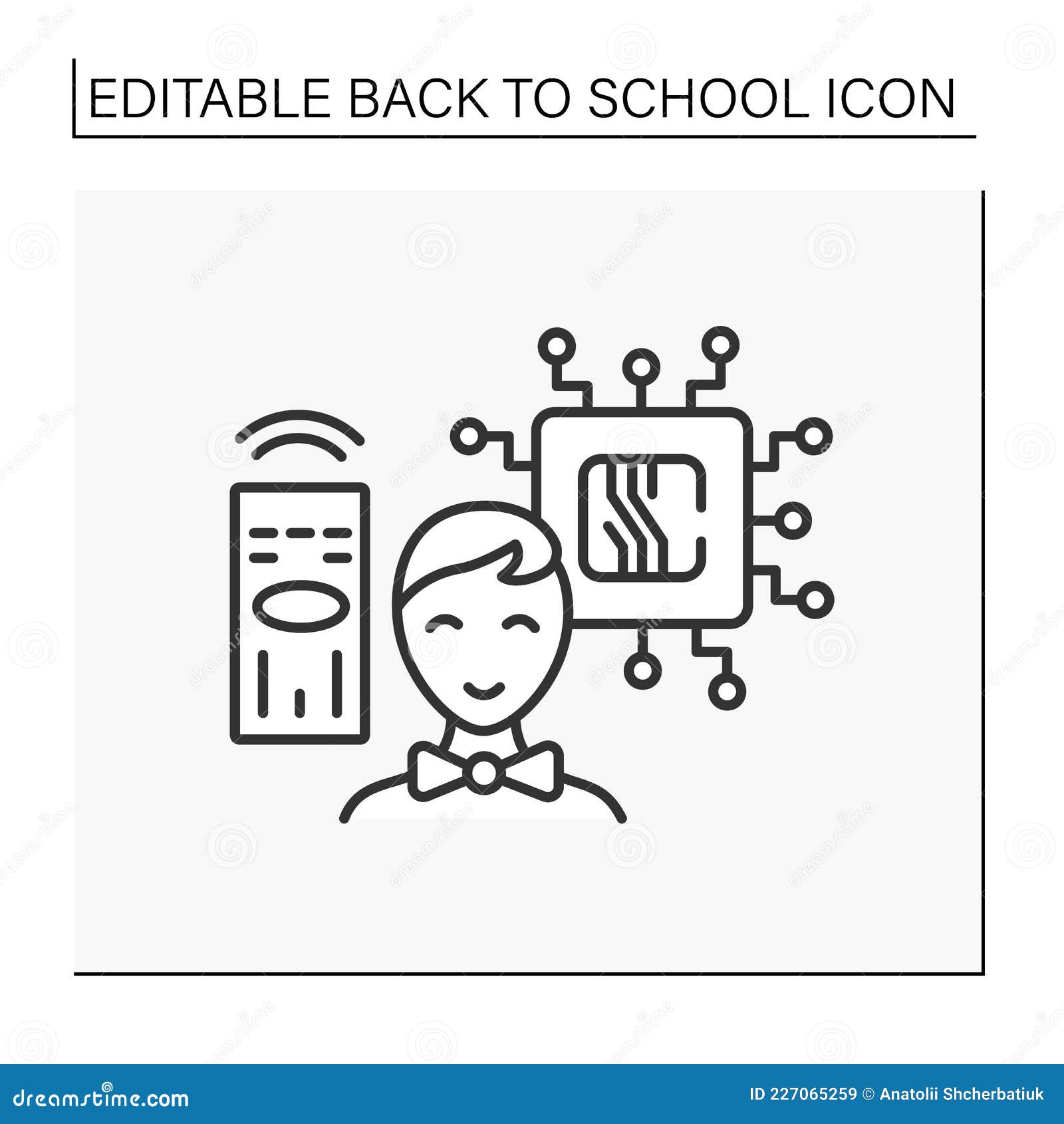 Technologies line icon stock vector. Illustration of modern - 227065259