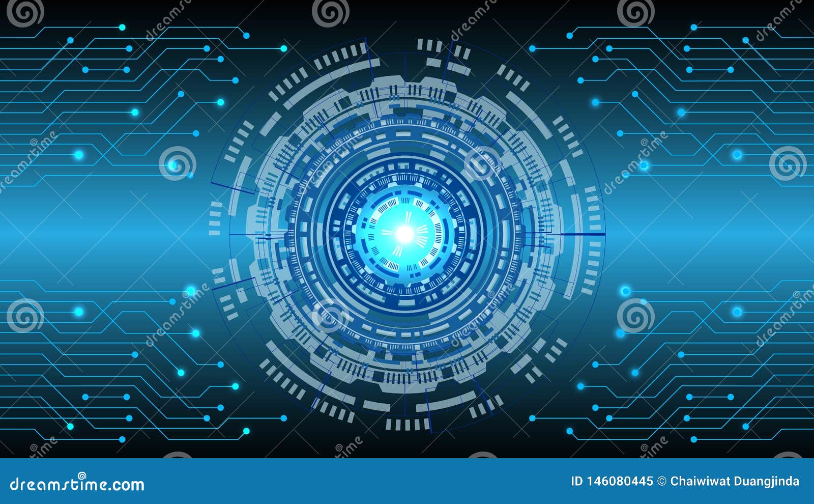 Abstract High Technology Blue Gradient As Background Stock Vector ...