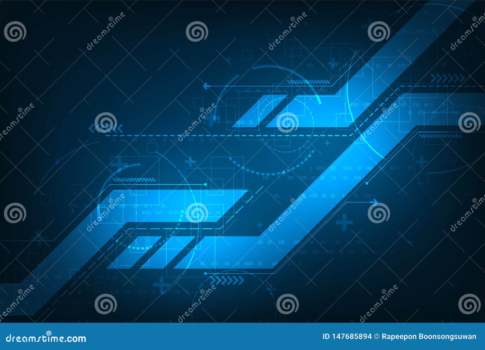 Vector Background in the Concept of Technology. Stock Vector ...