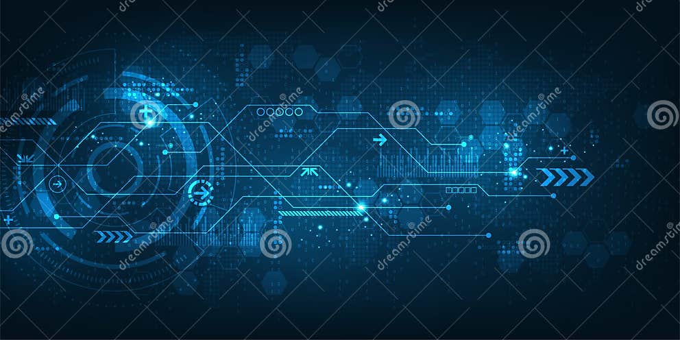 Operation of Digital Systems that are Transferring Data. Stock Vector ...