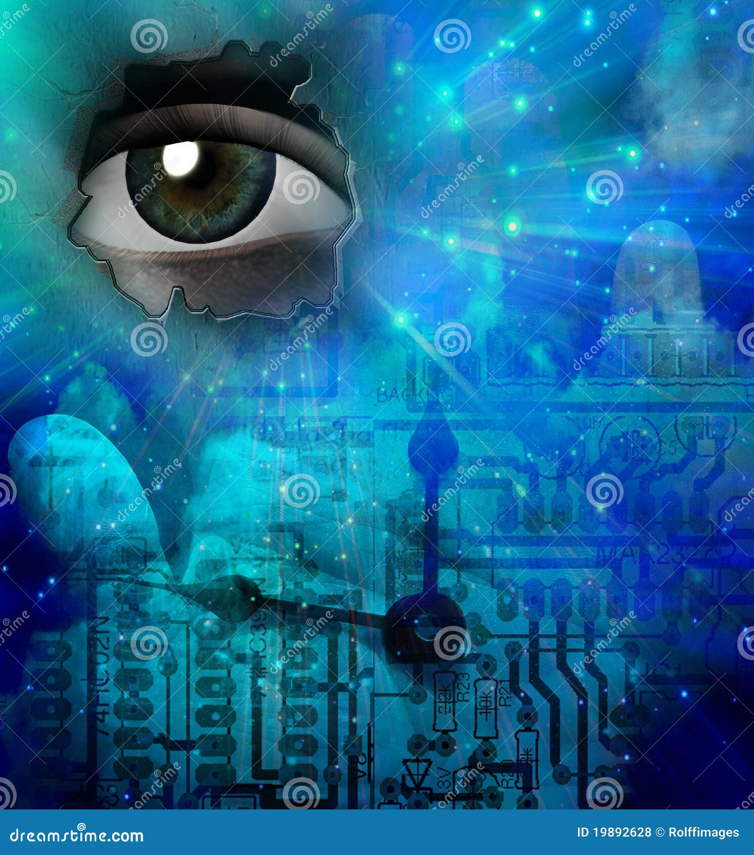 Technology stock illustration. Illustration of cyber - 19892628