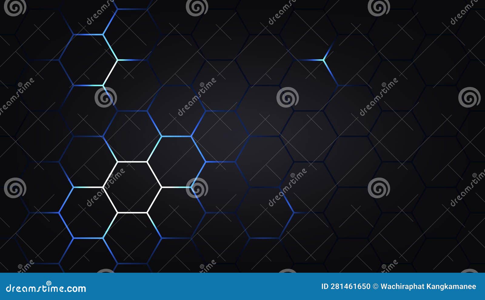 Hexagonal Abstract Technology Background. Electric Glow Hexagonal ...