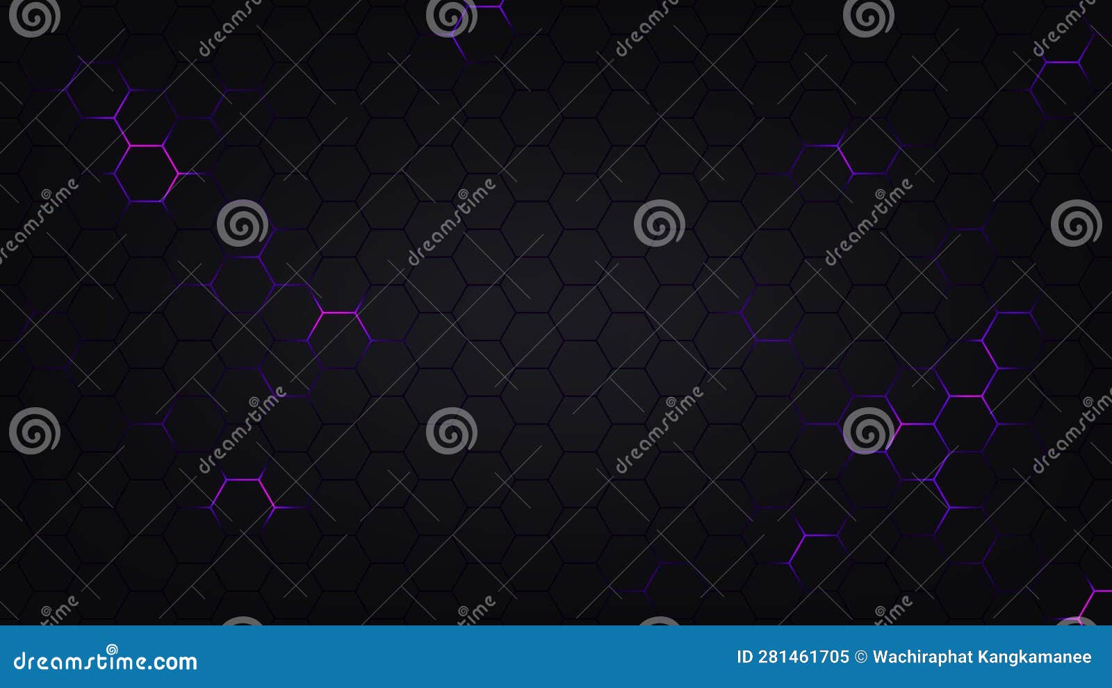 Hexagonal Abstract Technology Background. Electric Glow Hexagonal ...