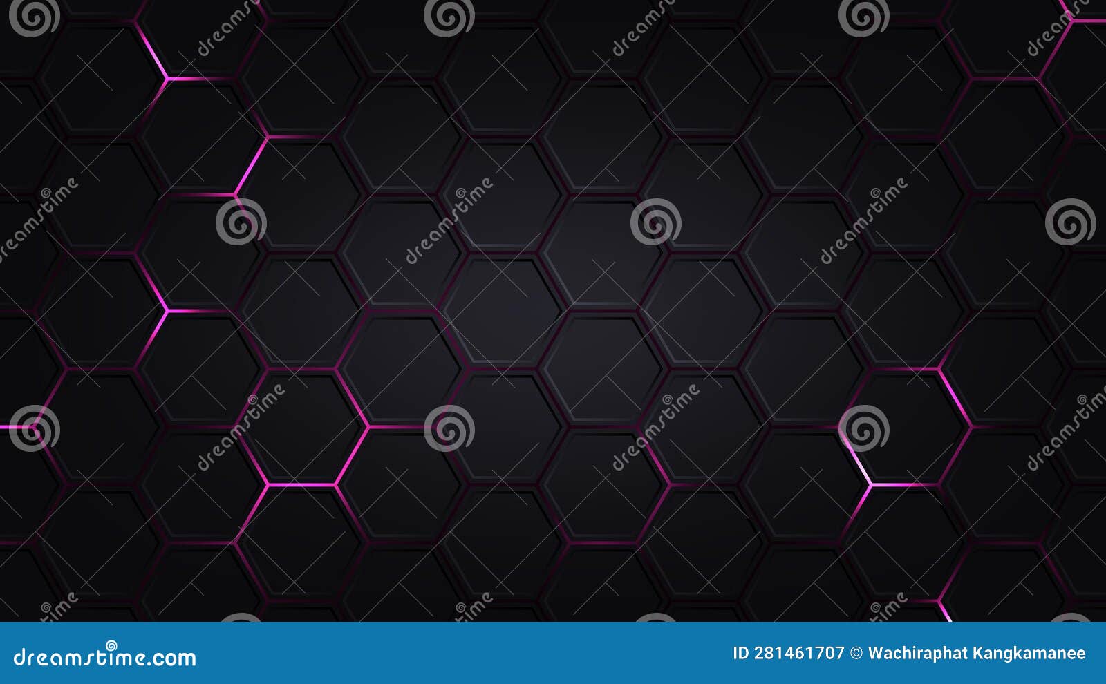 Hexagonal Abstract Technology Background. Electric Glow Hexagonal ...