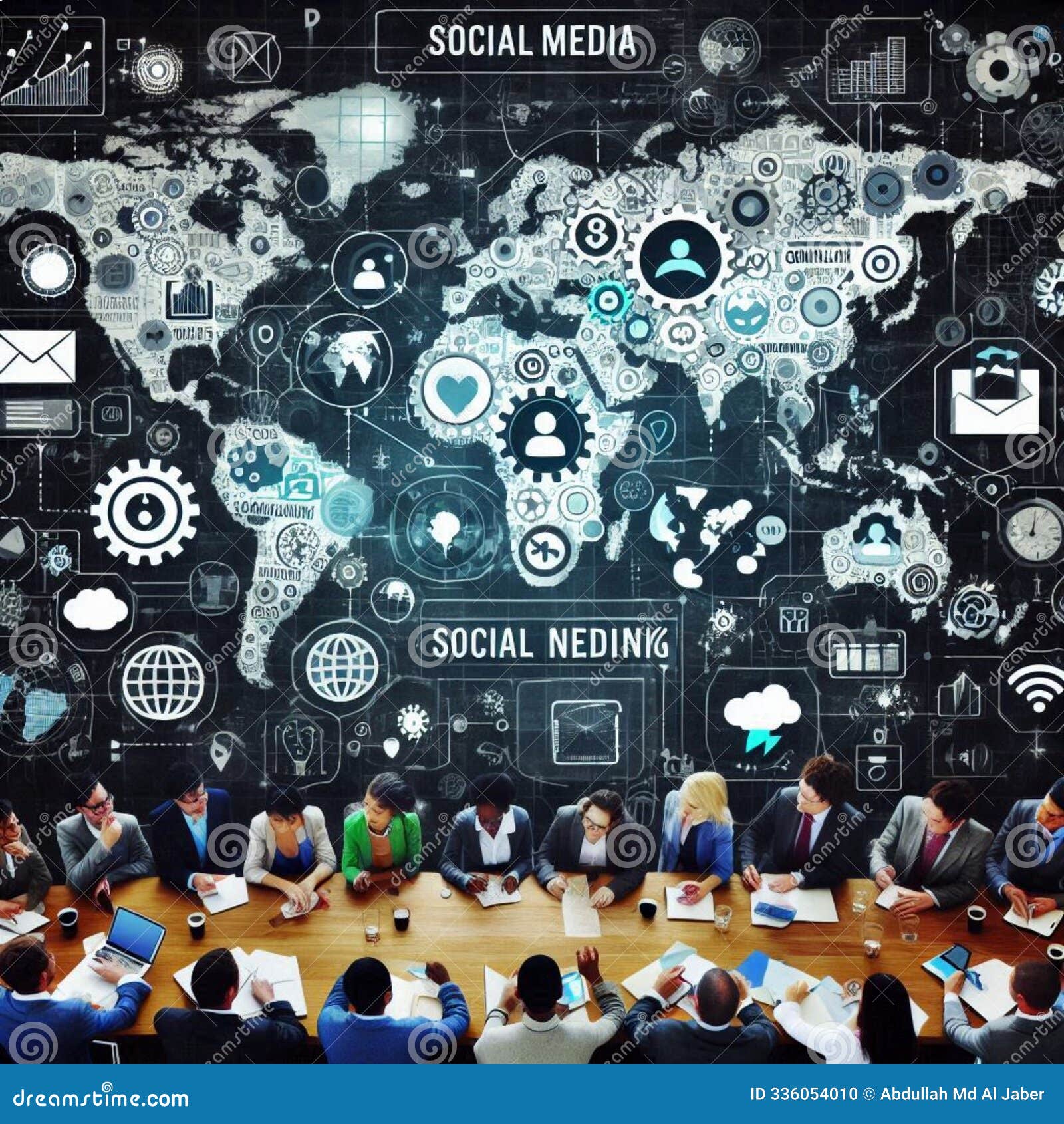 Connecting with Social Media Network Via Smart Devices Stock ...