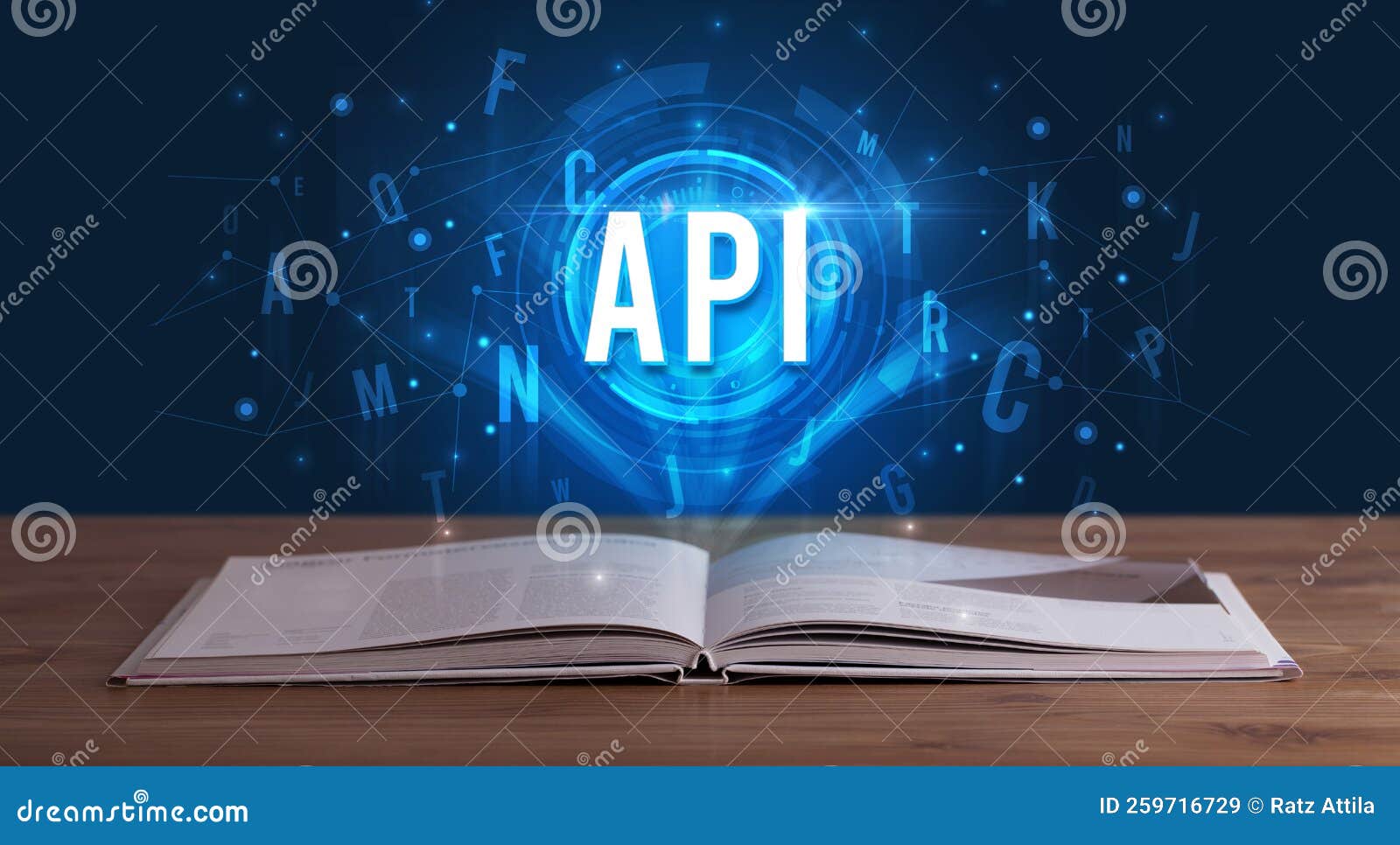 Technology Abbreviation Coming Out from an Open Book Stock Image ...