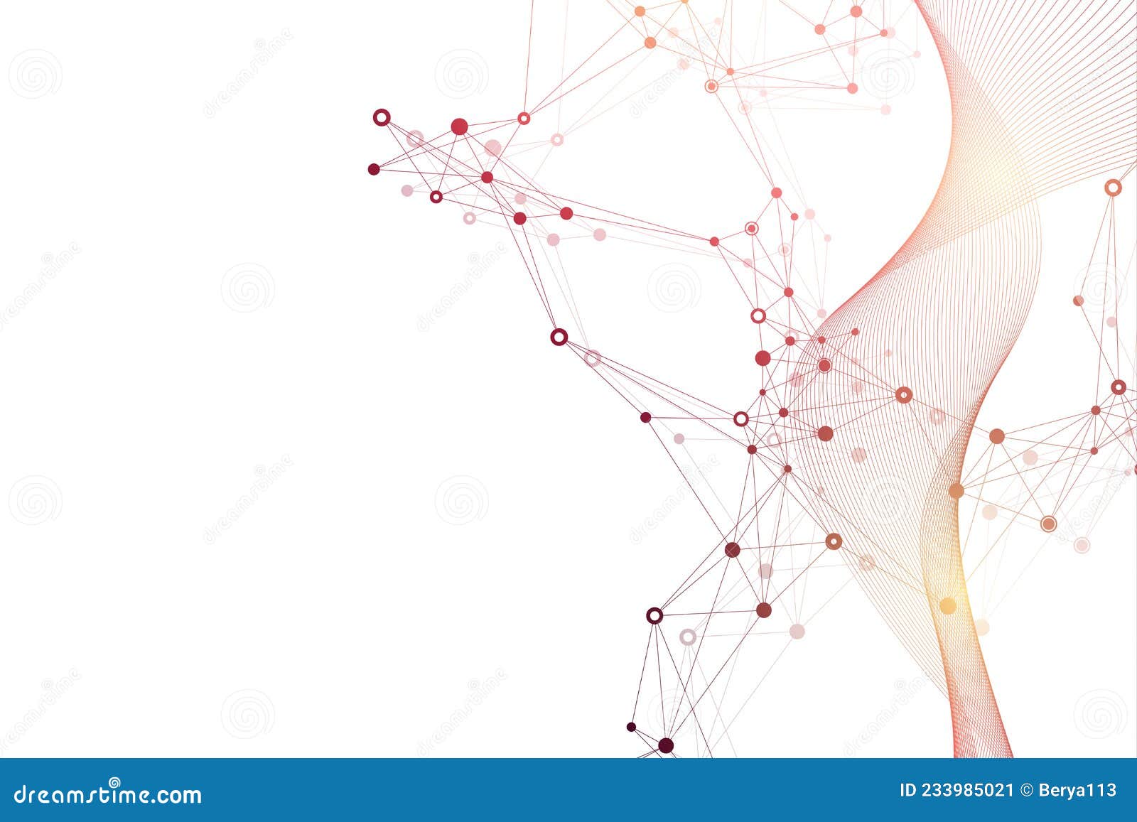 Technology Abstract Background with Connected Line and Dots. Big Data ...