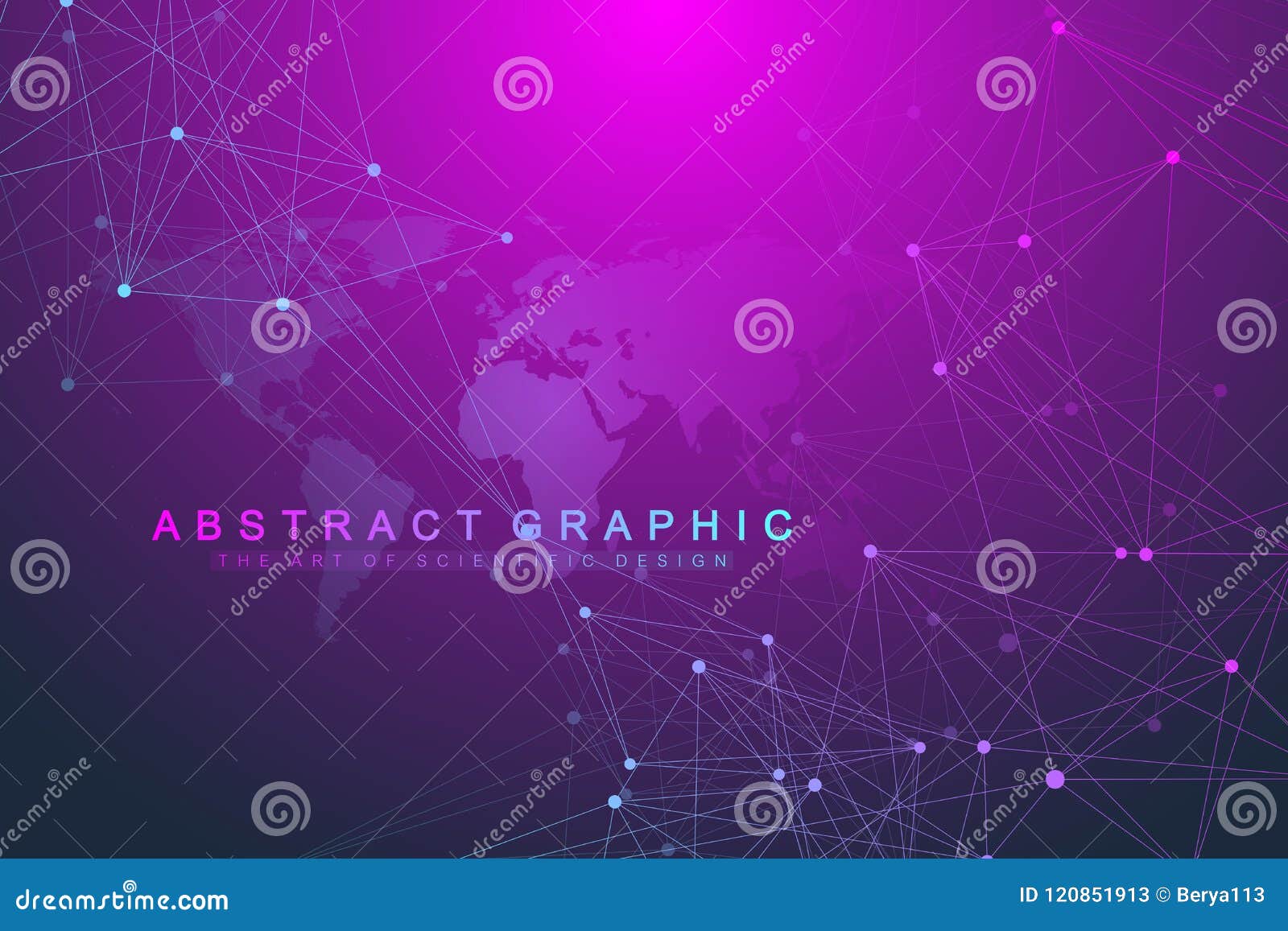 Technology Abstract Background with Connected Line and Dots. Big Data ...