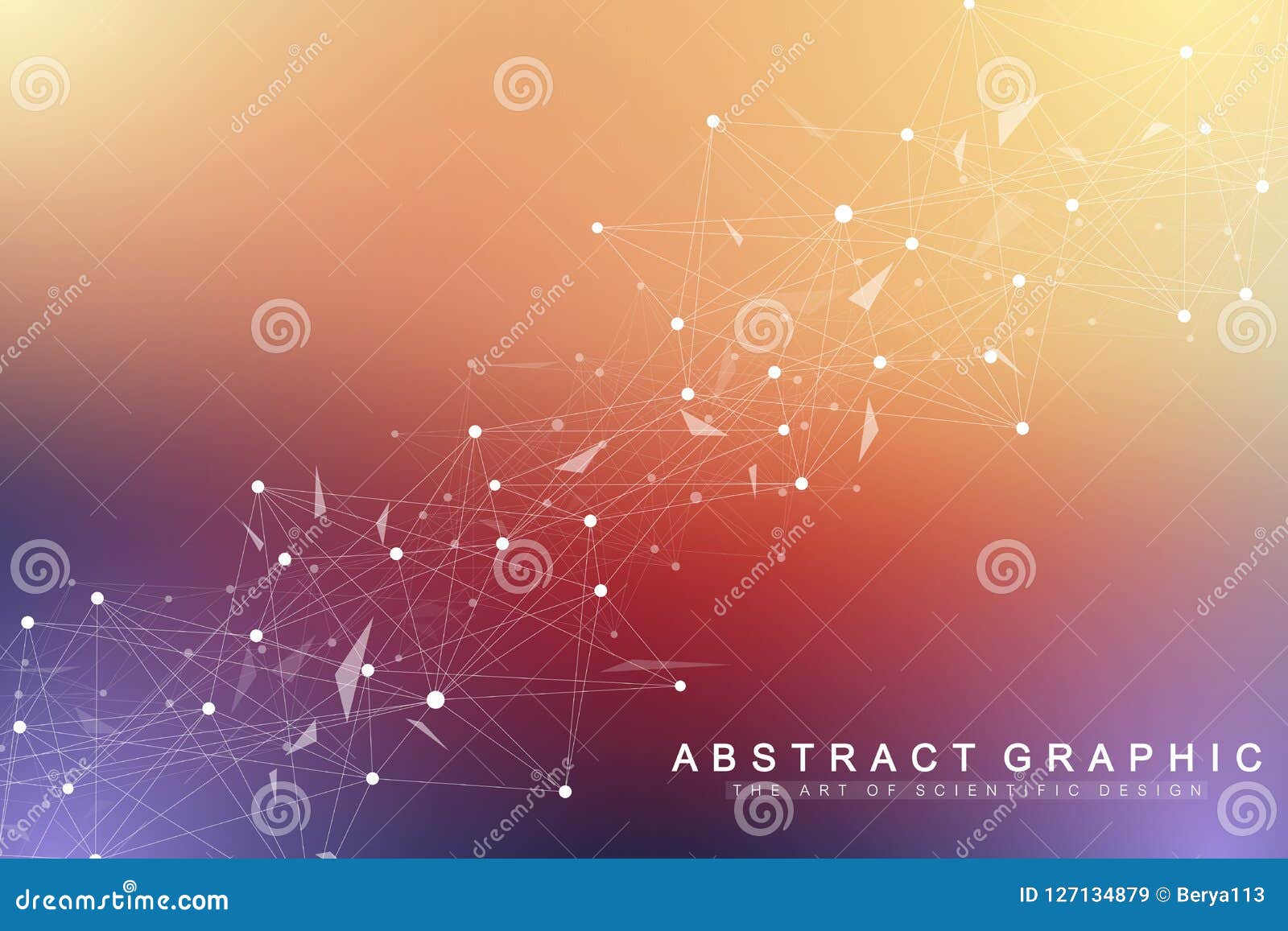 Technology Abstract Background with Connected Line and Dots. Big Data ...