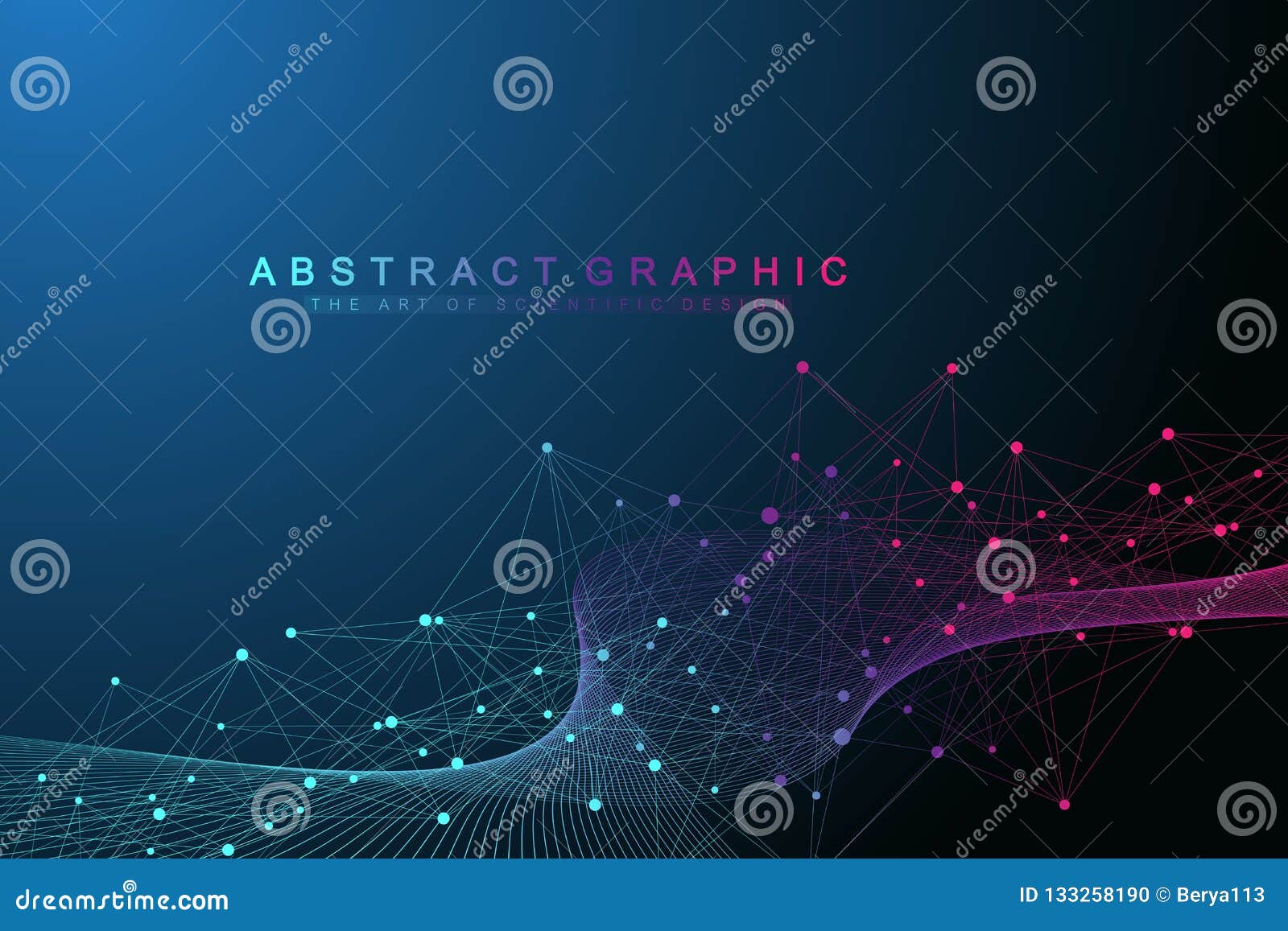 Technology Abstract Background with Connected Line and Dots. Big Data ...
