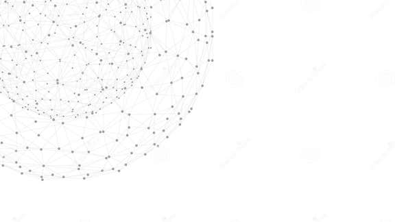 Technology Abstract Background. Dots Connected by Lines. Minimalist ...