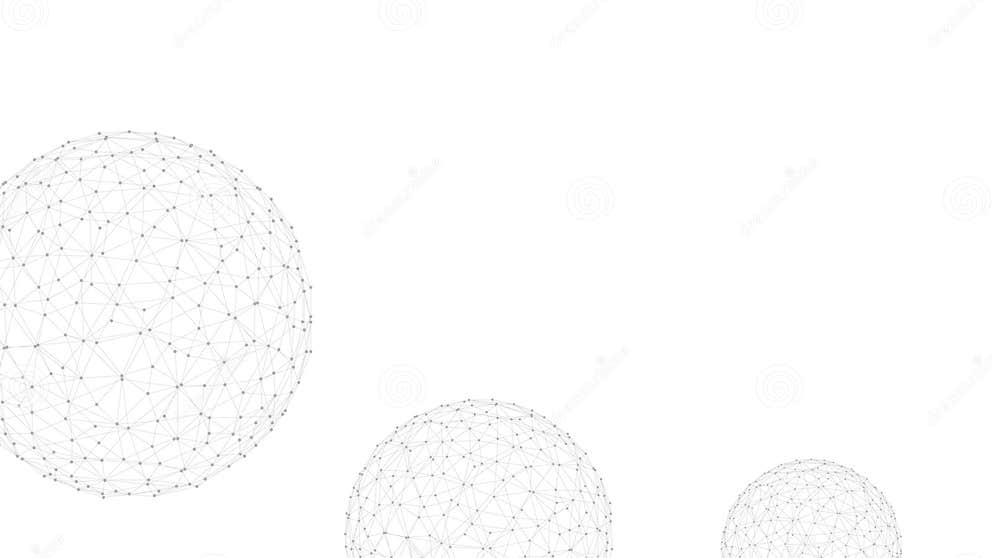 Technology Abstract Background. Dots Connected by Lines. Minimalist ...