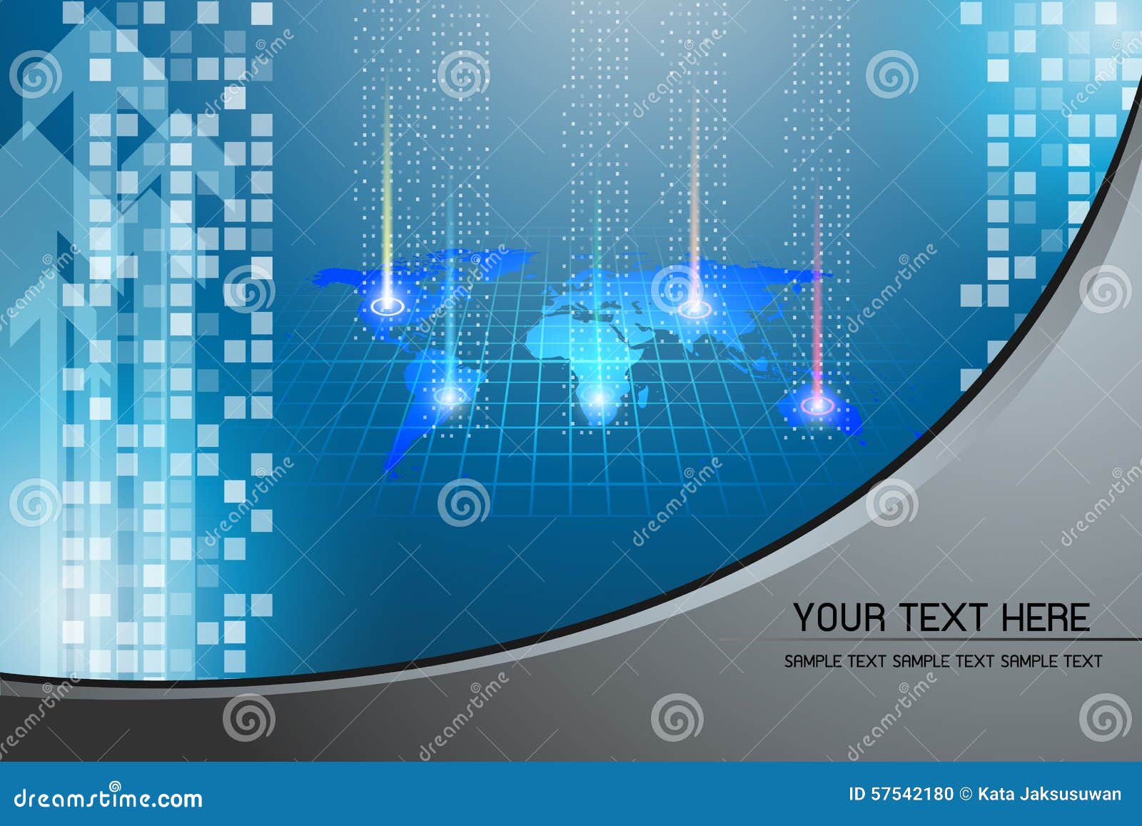 Technology Abstract Background with Grid 3 Stock Vector - Illustration ...