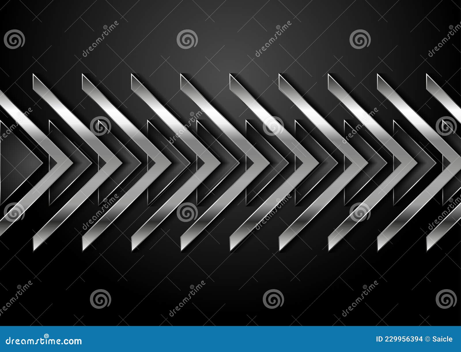 Technology Abstract Background with Metallic Arrows Stock Vector ...