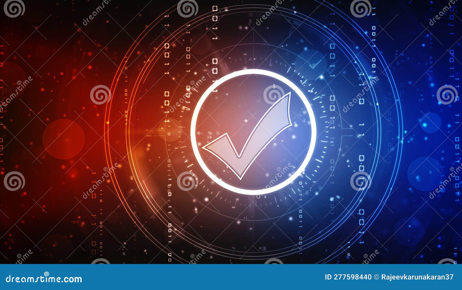 Technology Abstract Background, Tech Futuristic Check Mark Symbol Stock ...