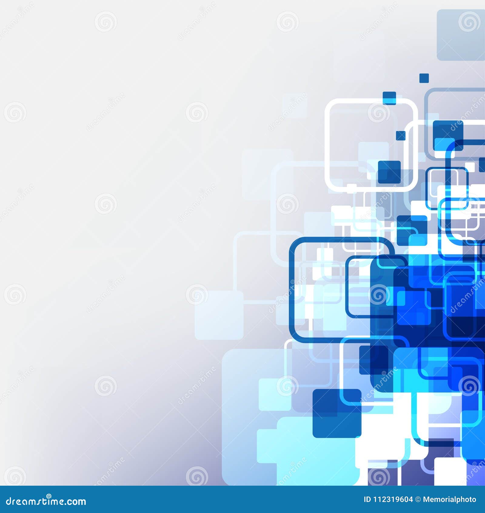 Technology Abstract Digital Pixel Background, Vector Rectangle ...