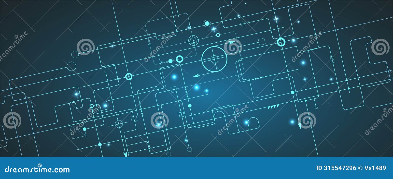 Technology Abstract Futuristic Science Background for Internet Business. Big Data Concept Stock ...