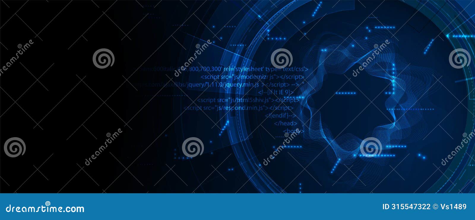 Technology Abstract Futuristic Science Background for Internet Business. Big Data Concept Stock ...