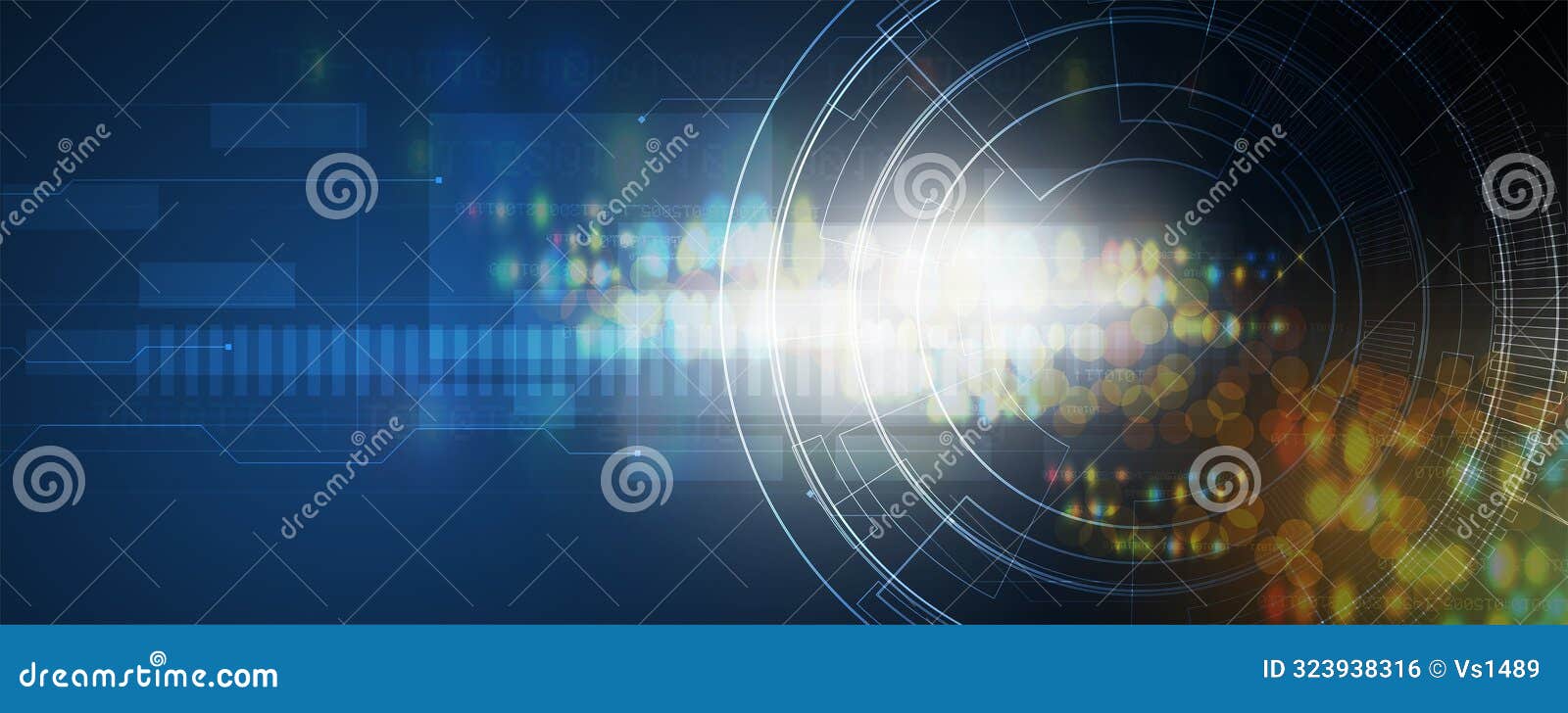 Technology Abstract Futuristic Science Background for Internet Business. Big Data Concept ...