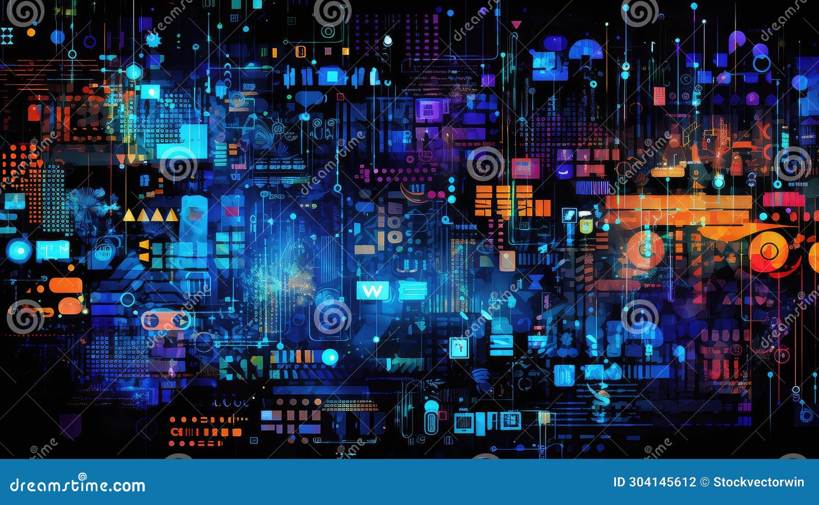 Technology Abstract Internet Background Stock Illustration ...