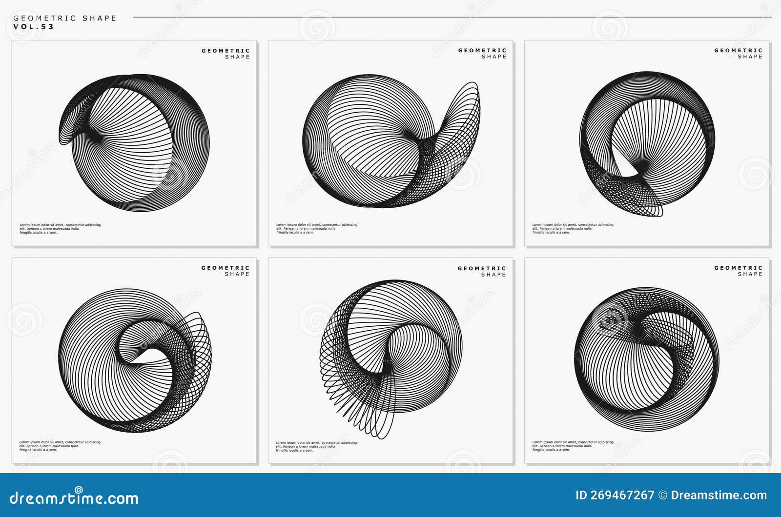 Technology Abstract Line Sphere Logo Vector Set. Digital Contour Lines ...